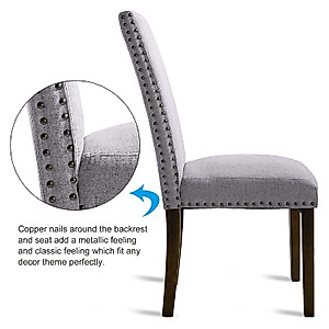 Merax Dining Chairs Dining Room Chairs - Kitchen Chairs Solid Wood Tufted Parsons Dining Chair Set of 2, Easy to Assemble