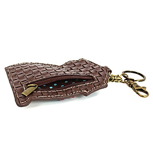 CHALA Handbags Dust Rose Shoulder Purse Tote Bag with Dog Key Fob/coin purse (Pug)