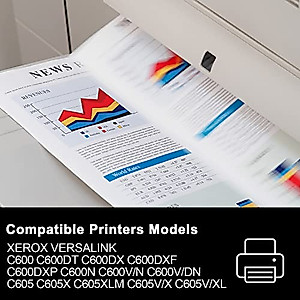 VersaLink C600 Toner Cartridge Remanufactured for Xerox 106R03919 106R03916 106R03917 106R03918 Extra High Capacity Toner Cartridge (16,900 Pages, Black, Cyan, Magenta, Yellow)