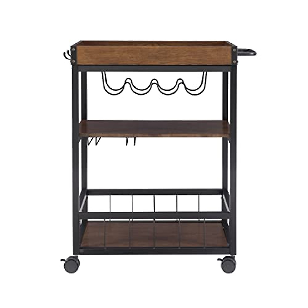Linon Austin Kitchen Cart, 30.5"W x 18.13"D x 36.25"H, Black