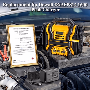 DONYOIE Charger for Dewalt DXAEPS14 DXAEPS14CA 1600 1400 011-2070-4 Peak Jump Starter Power Cord AC Adapter UL Listed DC Adaptor Supply