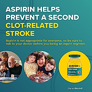 Aspirin Regimen Bayer 81mg Enteric Coated Tablets | Pain Reliever |300 Count