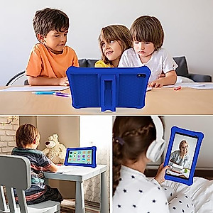 YQSAVIOR Kids Tablet 7 inch, Android 11 Tablet for Kids, 16GB Toddler Tablet with Bluetooth, IPS Screen, Parental Control, Kids Software PreInstalled, Dual Camera Shockproof Case for Education (Blue)