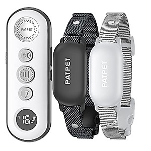 PATPET Shock Collar for Large Dog(10-100 lbs) 2 Dogs, Rechargeable IPX7 Waterproof - Dog Training Collar with Remote for Small Medium 2 Packs