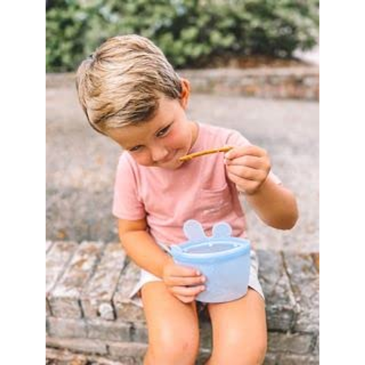 Elk and Friends Silicone Kids Snack Container | Food Grade Silicone | Reusable Pouch | Dishwasher Safe | 8oz Storage | 2 Pack