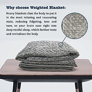 Weighted Blanket, Wearable Heavy Blanket 10lbs(57.4''x47.2'') Grey for Adult, Soft Material with Premium Glass Beads for Better Sleep