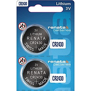 Renata CR2430 Batteries - 3V Lithium Coin Cell 2430 Battery (2 Count)