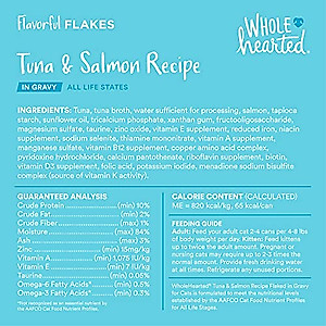WholeHearted Grain Free by Land and Sea Flaked Wet Cat Food Variety Pack for All Life Stages, 2.8 oz, Count of 24