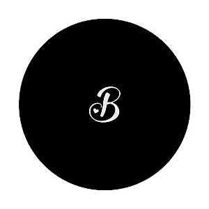 white letter B monogram initial minimalist heart graphic PopSockets Swappable PopGrip