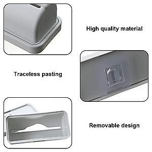 LIANGGEHAIZI Trash Bag Dispenser Roll Holder Wall Mounted Trash Bag Organizer Dispenser Self-adhesive Trash Bag Holder for Bathrooms Toilets Kitchens Study Rooms