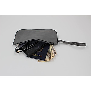 Faux Suede Wristlet Gray-Perfect match to Taylor Tote