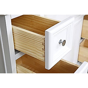 Kitchen Bath Collection Zelda 42-inch Farmhouse Vanity (Carrara/White): Includes White Cabinet with Authentic Italian Carrara Marble Countertop and White Ceramic Farmhouse Apron Sink