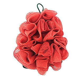 Lurrose 4pcs Exfoliating Cartoon Shower Bathing Watermelon Pouf Loofahs Ball Loofah Colorful Bath Funny Mesh Sponge for Fruit Adults Scrubber Balls Cute Wash Body Creative Red