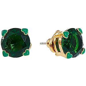 Kate Spade New York Heart Stud Earrings Emerald One Size