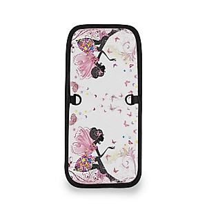 ALAZA Flower Fairy Pink Butterfly Small Crossbody Wallet Purse Cell Phone Bag Rfid Passport Holder with Credit Card Slots