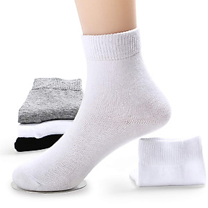 JAMEGIO 10 Pairs Boys Athletic Socks Toddler Boys Girls Breathable Soft Cotton Socks(2-4T)