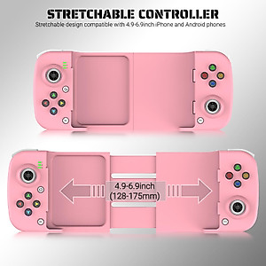 arVin Mobile Game Controller for Samsung Galaxy S23/S22/S21 Ultra, TCL, Tablet, Android Wireless Gamepad for iPhone 15/14/13/12, iOS, iPad, MacBook, PC Gaming Joystick with Back Button, Direct Play