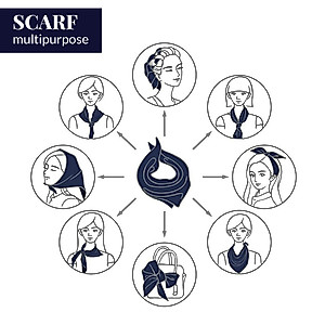 Satin Silk Head Scarf Neckerchief, Women Hair Neck BandanaThin Soft Scarfs for Spring Summer, Mom Grandma Best Friend Sister Wife Girlfriend Gift