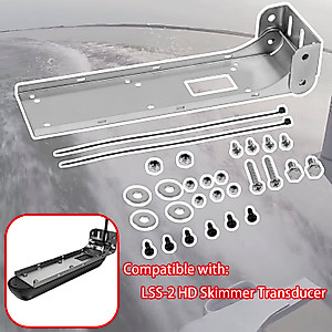Deecaray LSS-2 HD Skimmer Transducer Mounting Bracket,Silver,Compatible with LSS-2 HD Skimmer Transducer, Replacement Part Number: 000-10874-001