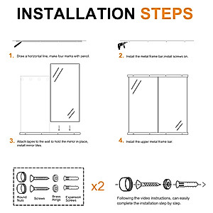 Delma Home Gym Mirror, 48''x24''x2PCS, Large Full Body Tempered Glass Frameless, Wall-Mounted for Gym, Yoga, Garage, Bedroom, Bathroom