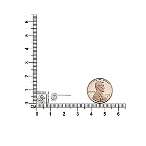 Auriga Fine Jewelry Sterling Silver Polished Love Knot Stud Earrings Gift for Women