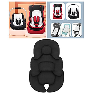 Yiju Baby Stroller Cushion Head and for Buggy Pushchair Pram, Black, 58x38cm