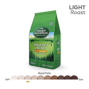 Green Mountain Coffee Roasters Breakfast Blend Decaf, Whole Bean Coffee, Bagged 18 oz