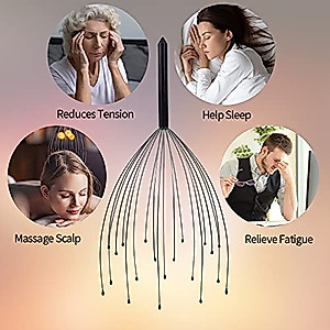 Svjetiq 2 Pack Head Massager Head Scratcher 20 Fingers Scalp Massager, Handheld Head Massage Tingler, Scalp Scratcher for Deep Relaxation, Stocking Stuffers for Men, Women