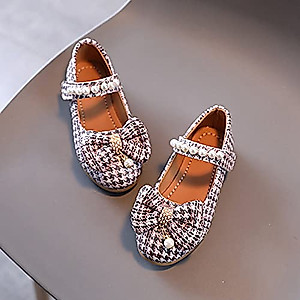 Lykmera Girls Princess Shoes Sandals Flower Bow Tie Shoes Flower Shoes Sandals Soft Sole Princess Sandals for Baby Girl (Red, 4.5 Years Little Child)