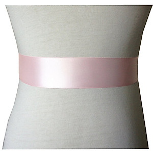 Wedding Sash Bridal Belts Simple Classic Silk Ribbon Sash for Dress (Pink)