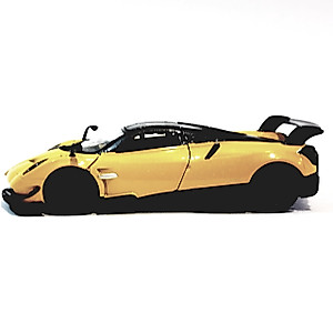 KiNSMART 2016 Pagani Huayra BC Yellow 5" 1:38 Scale Die Cast Metal Model Toy Car w/Pullback Action