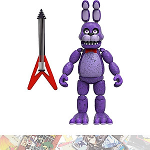 Bonnie: Action Figure Vinyl Figurine Bundle with 1 F N A F Theme Compatible Trading Card (08849)