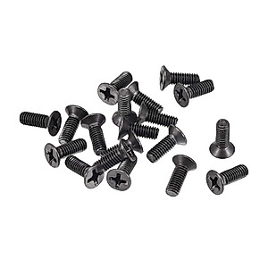 uxcell M3.5 x 10mm Phillips Screw Fastener Black for Laptop PC TV Fan Switch 150pcs