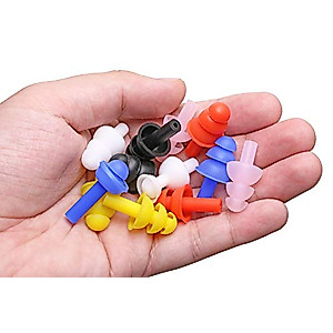 Tupalizy Reusable Soft Flexible Silicone Swimming Ear Plug Waterproof Comfortable Earplug for Sleeping, Showering, Bathing, Learning, Concerts, Airplane, Noise Reduction and Hearing Protection, 6Pairs