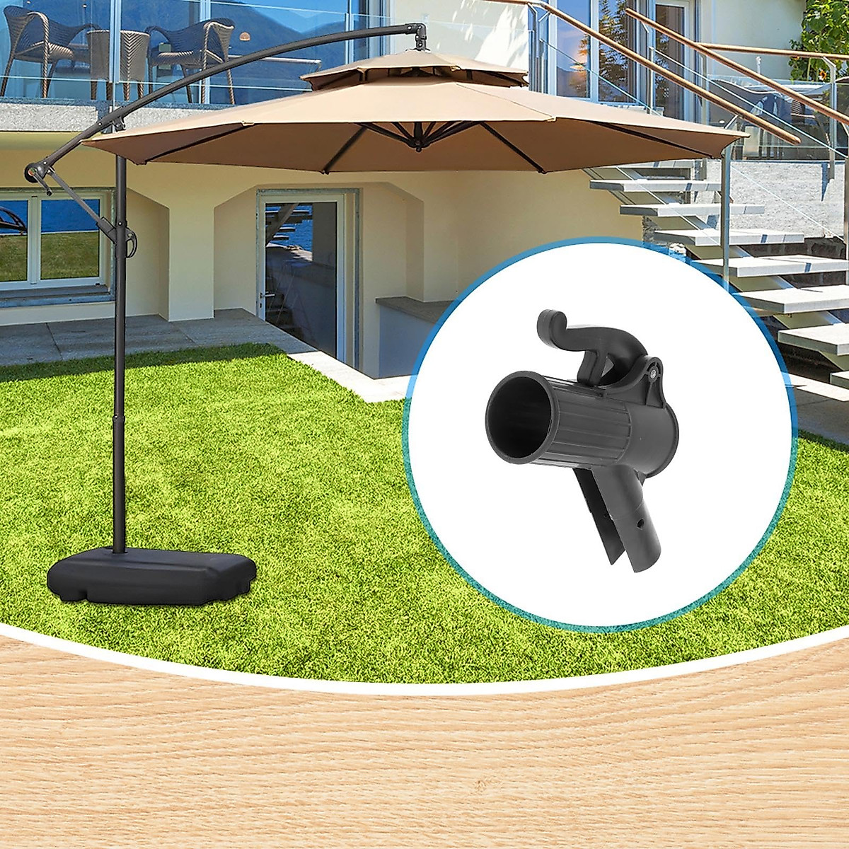 ＫＬＫＣＭＳ Patio Umbrella Accessories Parts Repairing Fixing Umbrella Attachment Tools Durable for Market Umbrella Deck Beach Umbrella Table Backyard, Fixing Handle