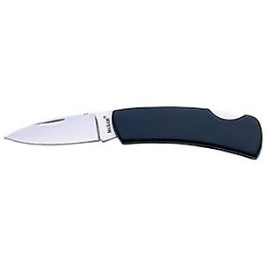 GIFTS INFINITY Maxam Lockback Knife Stainless Steel Handle Custom Black Finish Laser Engraving 3-1/2inch Closed