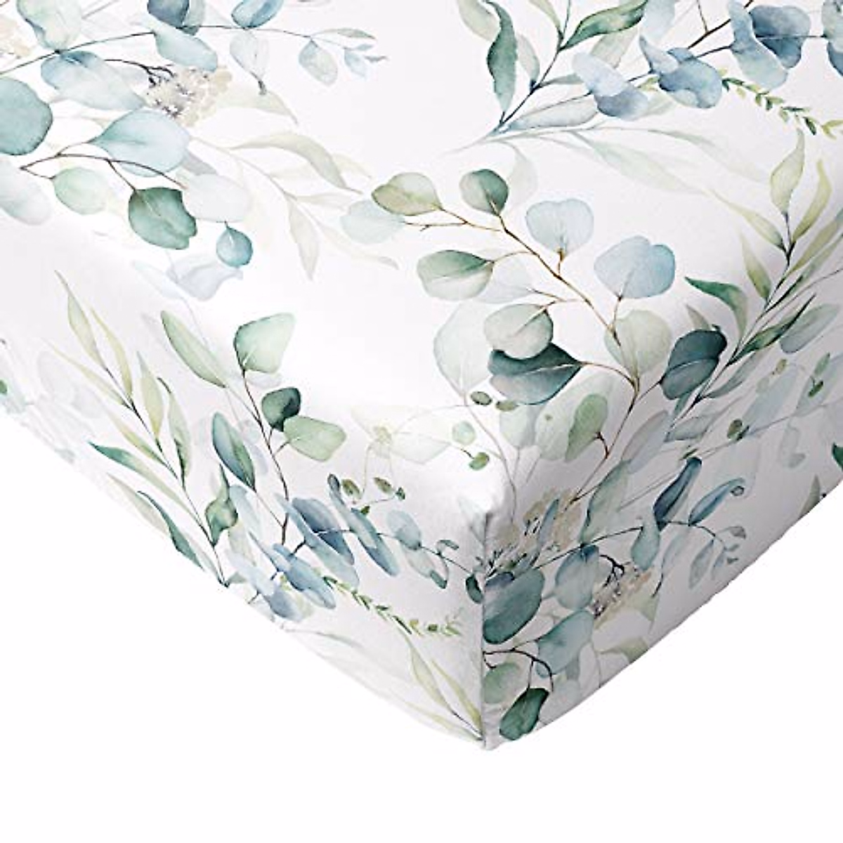 Crib Sheets for Girl - 100% Cotton Fitted Crib Sheet Set - Perfect for Baby Girls - Fits Standard Toddler Mattress (Greenery)