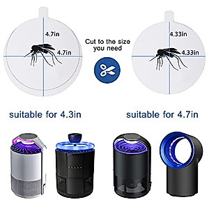32 Pcs Indoor Mosquito Trap Refill Glue Boards for Mosquito Zapper with Katchy, Fly Insect Trap Refills Glue Pads for Mosquitoes Lamp, Fit for 4.33" & 4.7" Mosquito Killer, Non-Toxic and Odorless