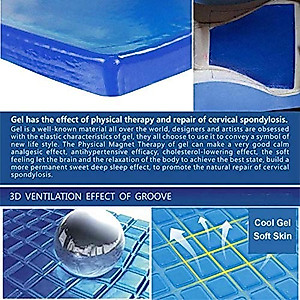 LisylineAuto Motorcycle Seat Gel Pad Shock Absorption Mats Reduce Fatigue Comfortable Soft Cooling Fabric Cushion Blue Cool DIY Saddle (25 x 22 x 1cm)