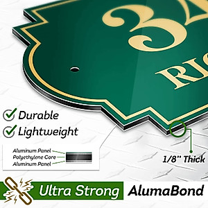 House Address Sign, House Address Plaque, Indoor/Outdoor Use, 7x12 Inch, 22 Colors, Reflective Option, USA Made by My Sign Center (Victorian)