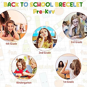 Back To School Gifts, First Day Of School Bracelet, Back To School Gifts For Kids 1/2/3/4 Grade, Mommy And Me Bracelets Gift, First Day Of Kindergarten, Kindergarten Bracelet Mommy And Me( Pink Heart)