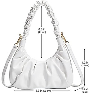 NIUEIMEE ZHOU Small Shoulder Bag for Women Classic Clutch Trendy Tote HandBag Crossbody Purse with Zipper Closure