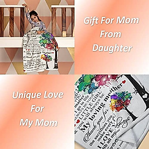 Soft Fleece Mother Blanket for Mom, from Daughter, Warm Throw Blanket, Birthday Gifts for Mom 50" x 60"