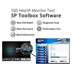 Silicon Power 240GB SSD 3D NAND S55 TLC 7mm (0.28") Internal Solid State Drive (SP240GBSS3S55S25AE)