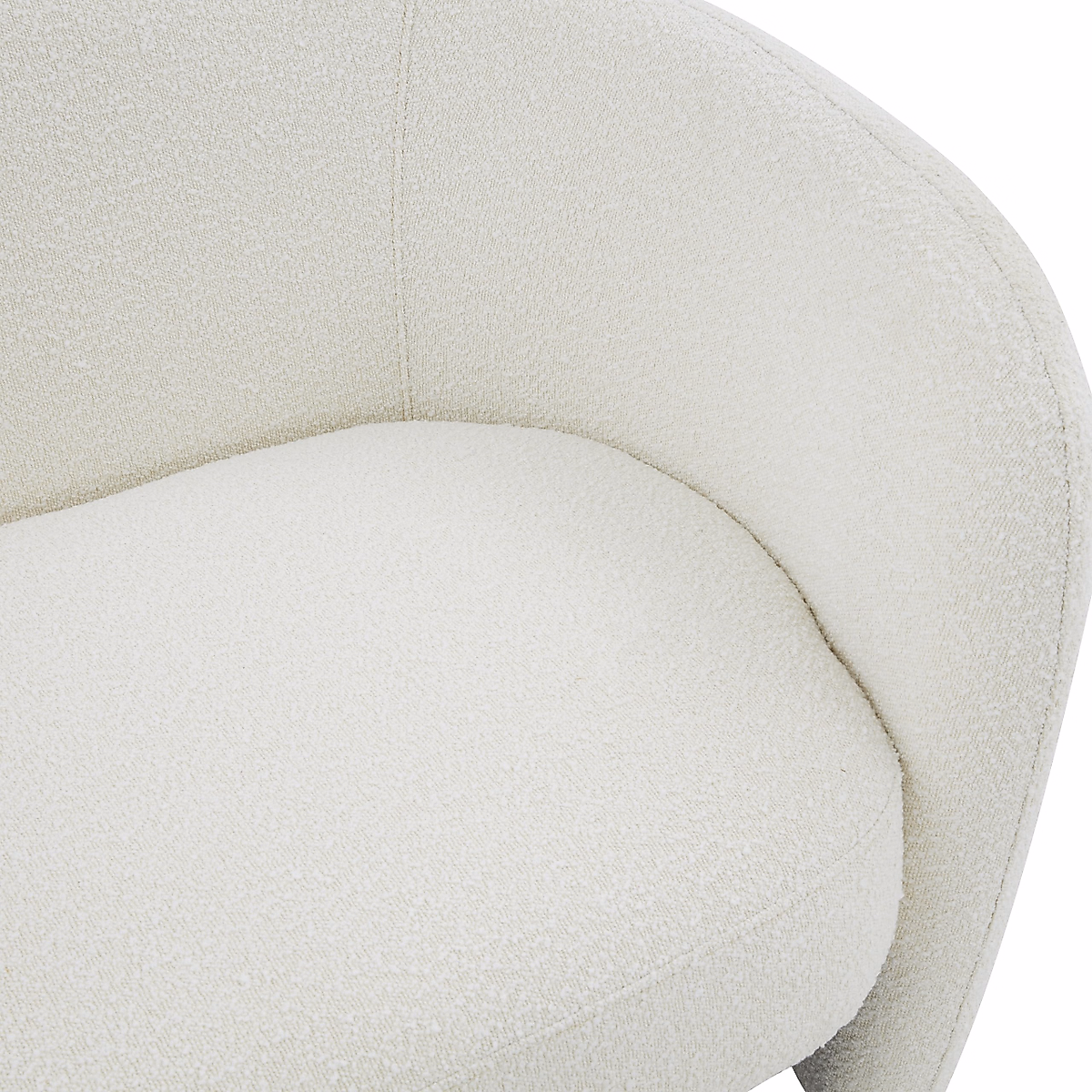 SAFAVIEH Couture Collection Zhao Ivory Boucle Curved Loveseat