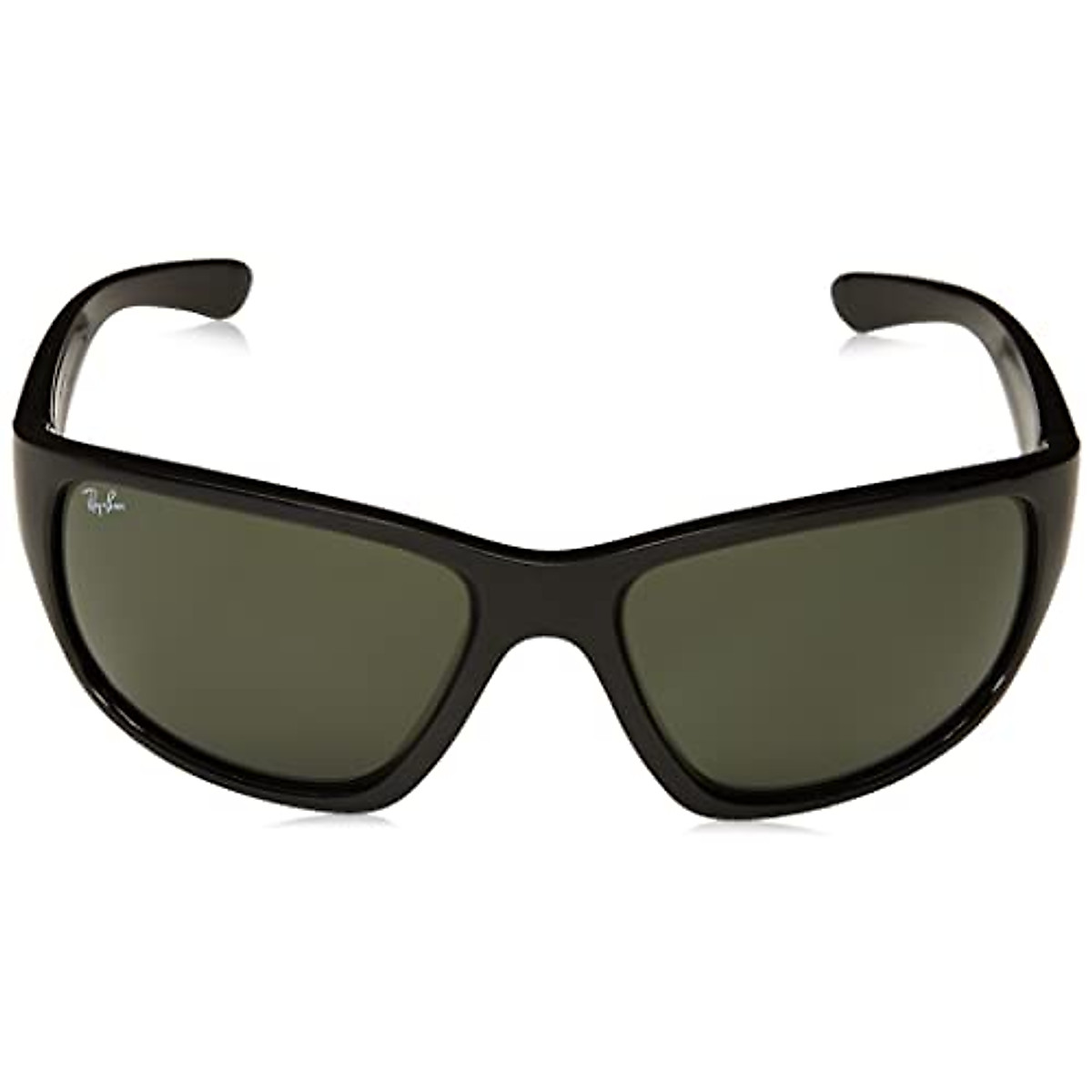 Ray-Ban RB4300 Square Sunglasses, Black/G-15 Green, 63 mm