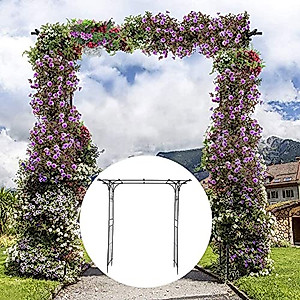 205×40×210cm Garden Arch Trellis Arbor Metal Tubular Frame Archway Support Rose Arbor,Wedding Pergola Gazebo
