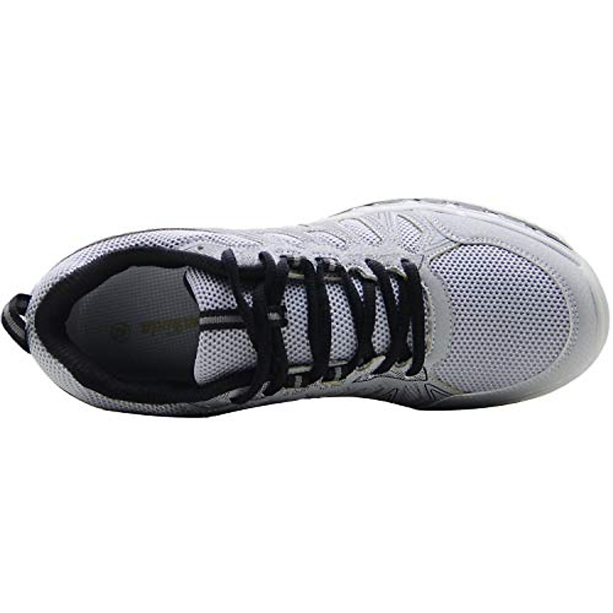 BomKinta Men's Breathable Walking Shoes Lace Up Gym Traning Sneakers Comfortable Non Slip Walking Shoes Athletic Shoes Zapatos Deportivos de Hombre White Size 12