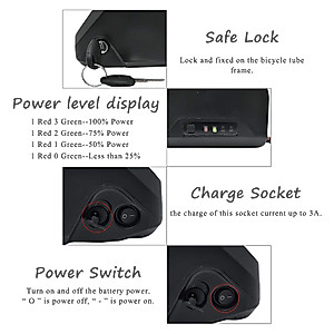 Co-Well Ebike Battery 52V 48V 36V, 13AH 15AH 17.5Ah Hailong Lithium Ion Electric Bicycle Battery for 1500W 1200W 1000W Bike Motor, 30A/40A BMS Protection Board (Canada Warehouse)