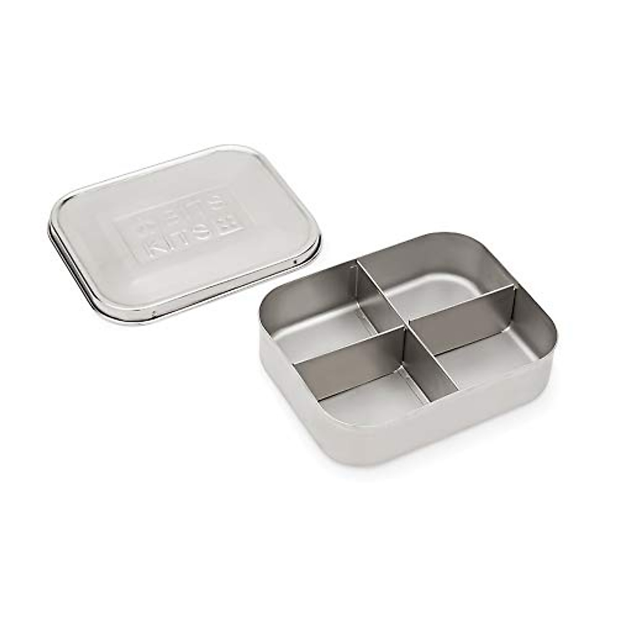 Bits Kits Stainless Steel Bento Box Lunch and Snack Container for Kids and Adults, 4 Sections
